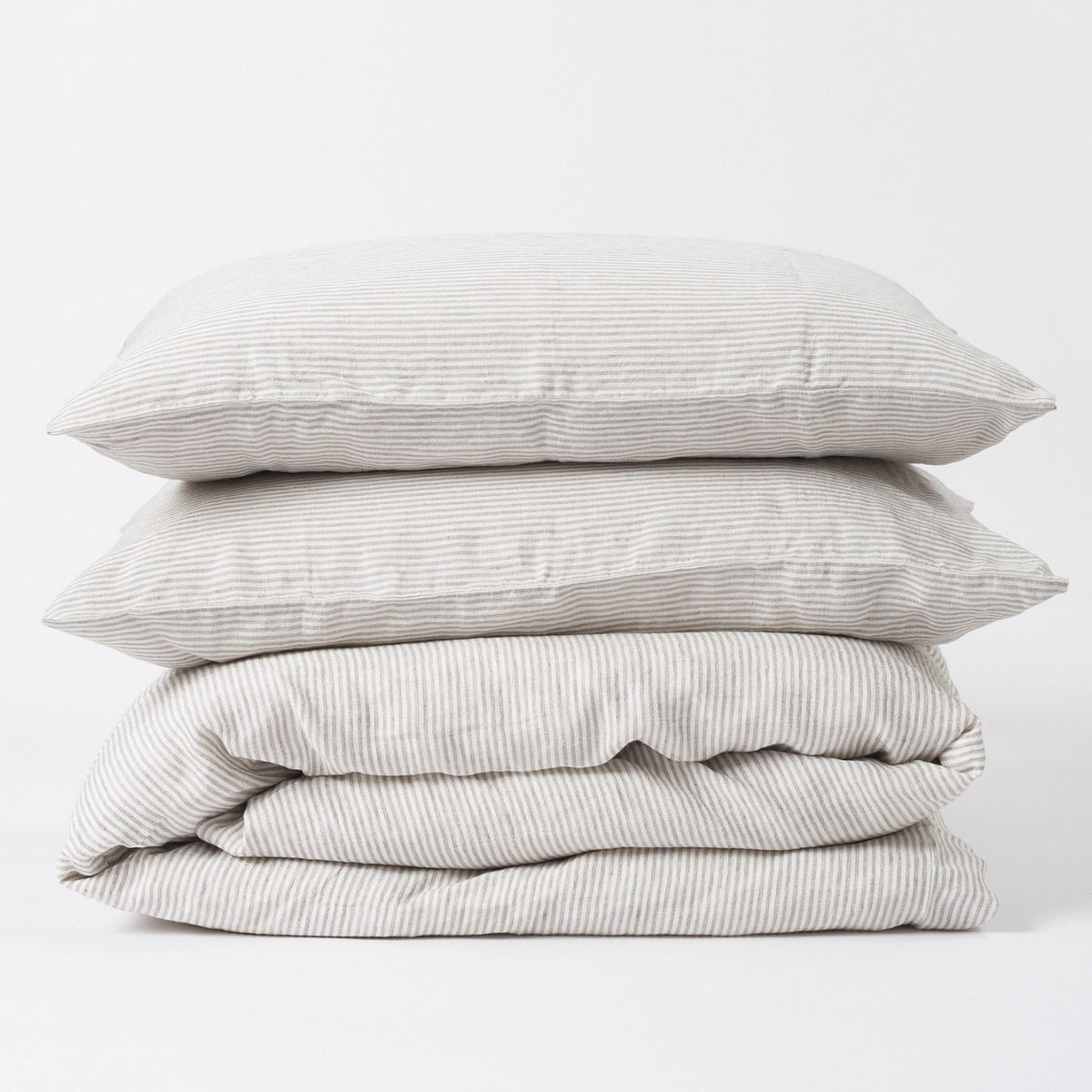 Duvet Cover Set in Natural Flax Stripe – FLAX Linen (New Zealand)